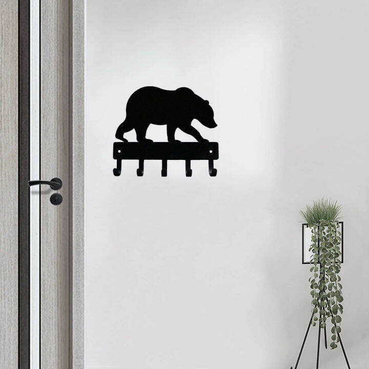 Bear 02 Key Rack Hanger 6 inch Wide /Large 9 inch Wide Metal Wall Art ...
