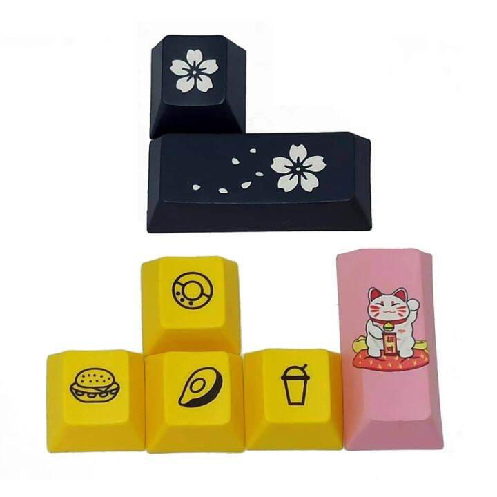 7 Keys Set Personalized PBT OEM Keycaps for Enter ESC Spacebar ...