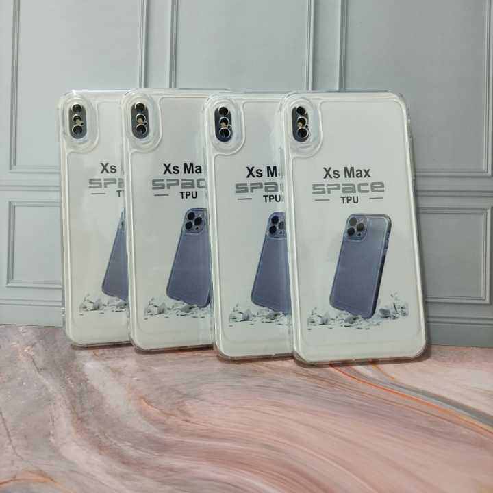 SoftCase Iphone X XR XS XS Max Case Bening Grey Clear SPACE TPU Jelly ...
