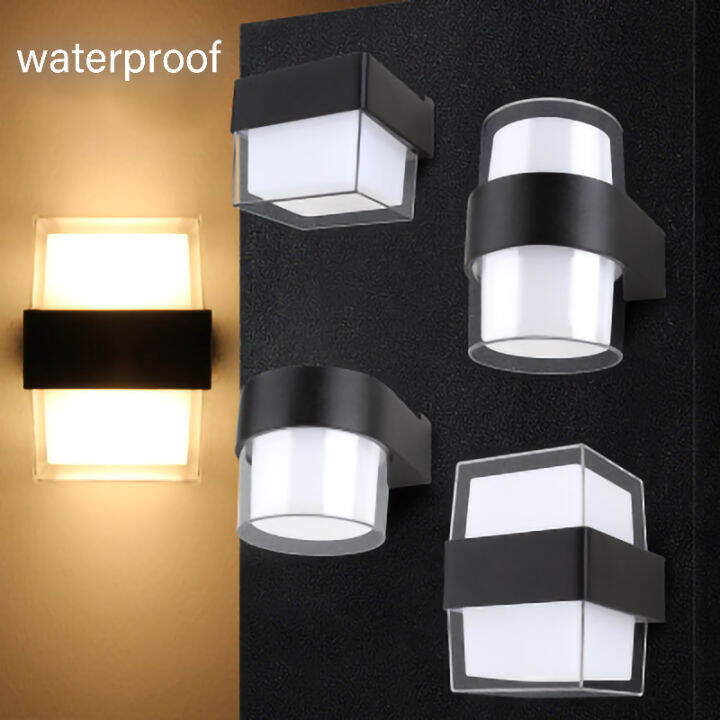 Modern Simplicity LED waterproof wall lamp aluminum Acrylic indoor and ...