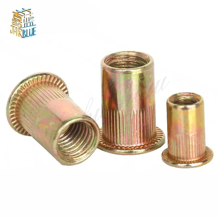 20100pcsset M3-M12 Flat Metric Threaded Rivet Nuts Carbon Steel Flange ...