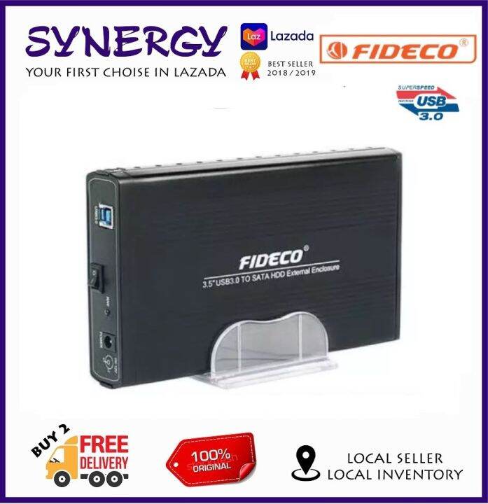 Fideco 3.5 inch USB3.0 External Hard Drive Enclosure Drive For Aluminum ...