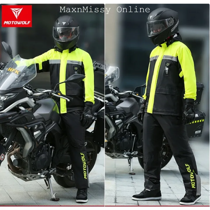 Cod in Stock Original MOTOWOLF Raincoat Version 2 with LED Light ...