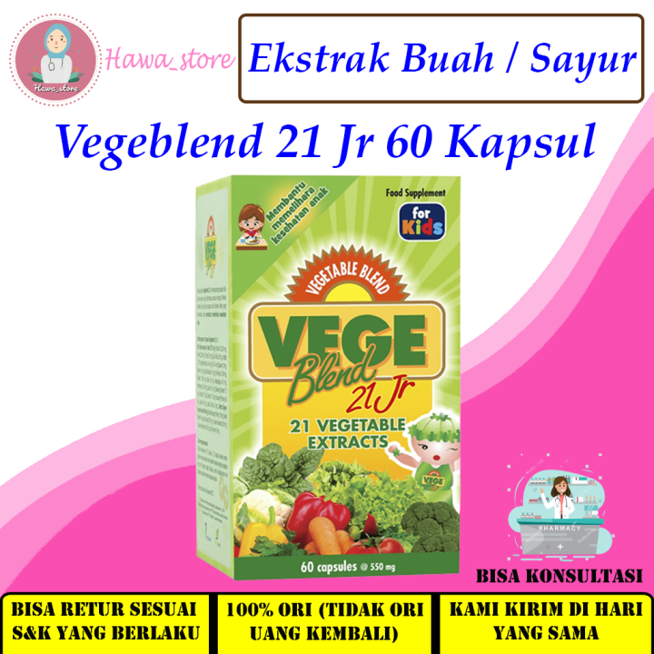 Vegeblend 21 Junior 60 Kapsul / Vitamin / Penambah Nafsu Makan ...