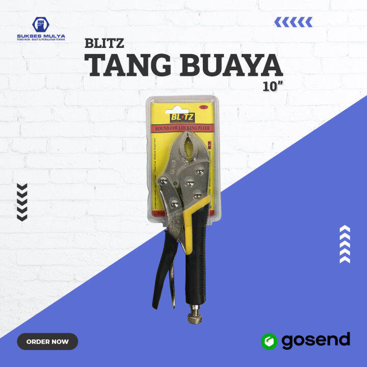 Tang Buaya BLITZ Bengkok 10in - Curved Locking Pliers 10 in - Vise ...