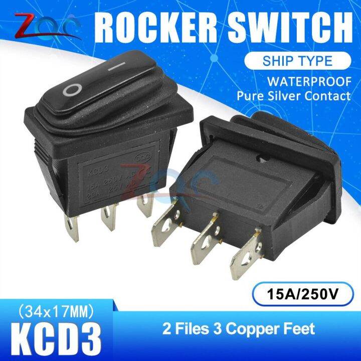 KCD3 Rocker Switch ON-OFF 2 3 Position 2 3 pin 3Pin 2Pin Electrical ...