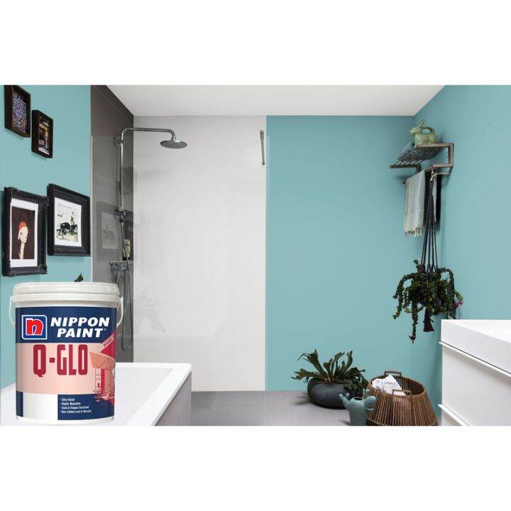 CAT BERWARNA UNTUK DALAMAN RUMAH // Nippon Paint Q-Glo 1 Liter || Cat ...