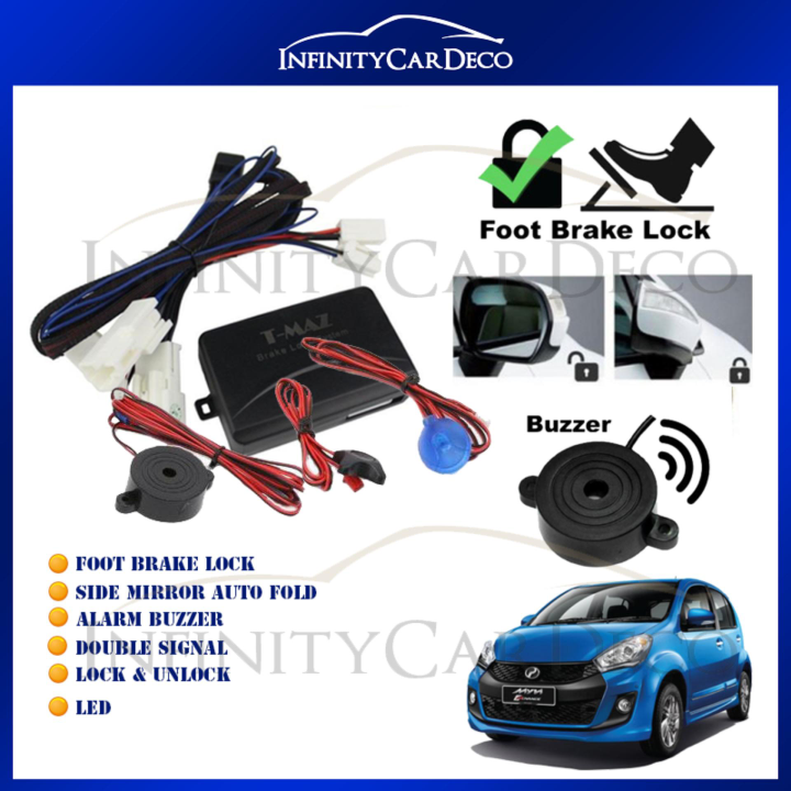 Perodua Myvi Icon,Alza 2017 6 in 1 Foot Brake Lock Module System Auto ...
