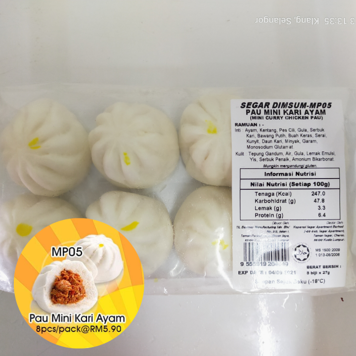 Pau Mini Kari Ayam Frozen (8pcs) minimum order RM50 dan keatas. | Lazada