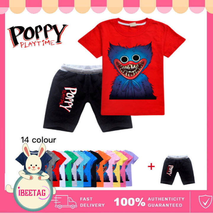 【iBeetag】Poppy Playtime T Shirt Shorts 2 Pcs Suit Children Clothes Sets ...