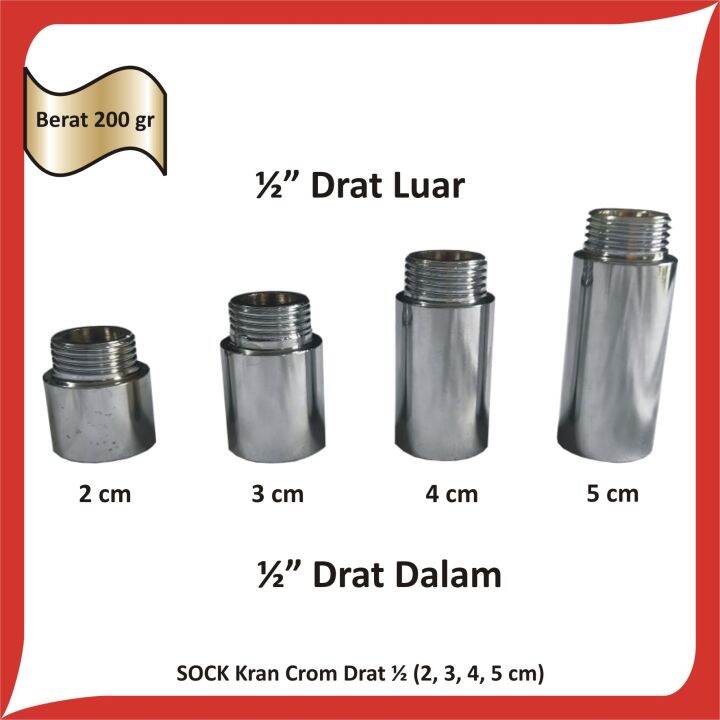Sock Kran / Perpanjangan Kran / Extension Kran Sambungan Pipa Air 1/2 ...