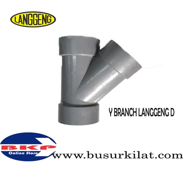Y BRANCH 3 INCH PVC LANGGENG D / Y 45 Derajat / Fitting PVC | Lazada ...