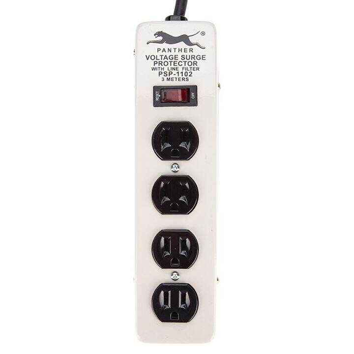 Landmark Panther Voltage Surge Protector 1 Switch With Breaker 4 Outlet ...