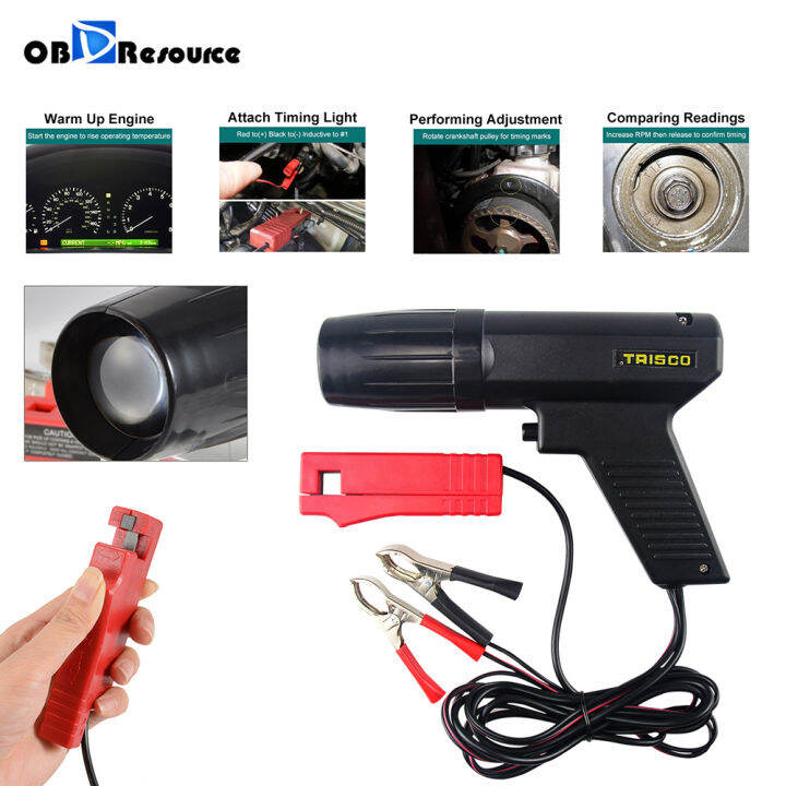 12v Ignition Timing Light Strobe Lamp Inductive Rol Engine For Car Motorcycle Marine Timing Tool