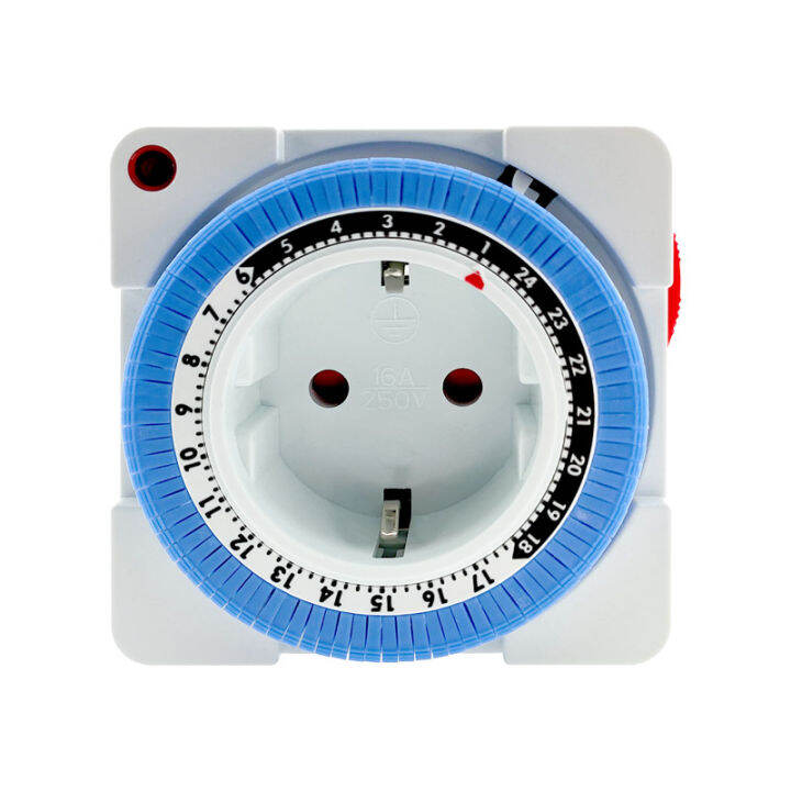 1PCS 24ชั่วโมง Timer Switch EU Timer Plug In Mechanical Grounded ...