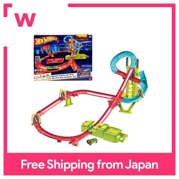 Mattel Hot Wheels Neon Speeders Skyscraper Speed Circuit Track Set ...
