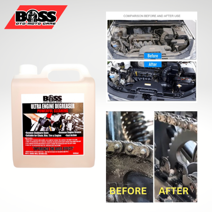 Boss Ultra Engine Degrease for Cars Bikes and Motorcycles 500ML 1 Liter ...