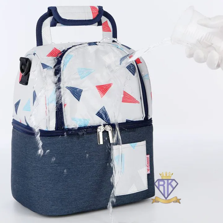 'พร้อมส่ง'M006กระเป๋าเก็บความเย็น กระเป๋าเก็บนมแม่ กระเป๋าใส่ขวดนม กระเป๋าเก็บอุณหภูมิ v-coool ...