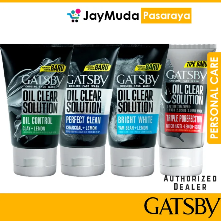 Gatsby Men Cleanser Cooling Face Wash 100g Oil Control Perfect Clear ...