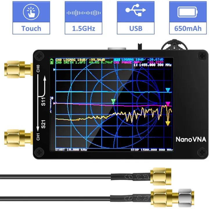【Ready Stock+100% Original】2.8 inch LCD Display NanoVNA VNA HF VHF UHF UV Vector Network ...