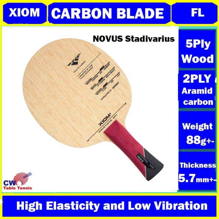 Xiom NOVUS Stradivarius Table Tennis Blade Aramid carbon with high elasticity and low vibration ...