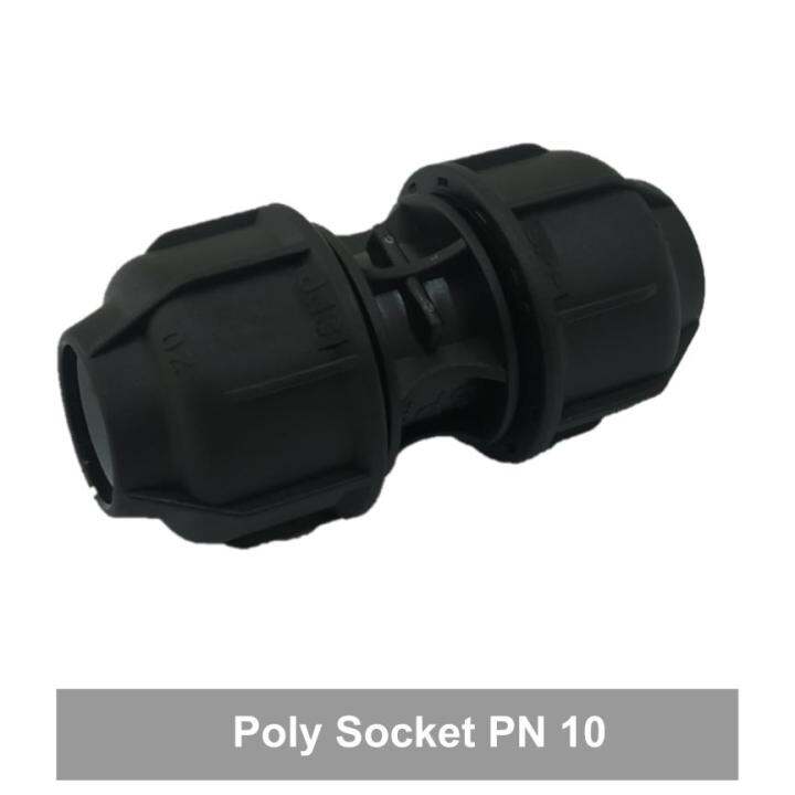 20 Units X Penyambung Poly Fitting 32 mm Equal Bend Socket Tee Fitting ...