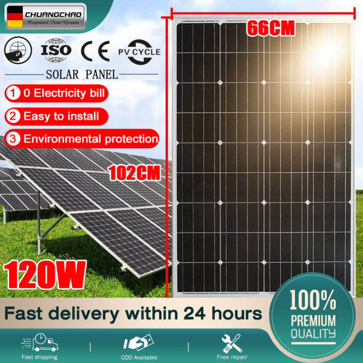 CHUANGCHAO 120W Solar Panel Mono Waterproof Sun Power Solar Cell Panel ...