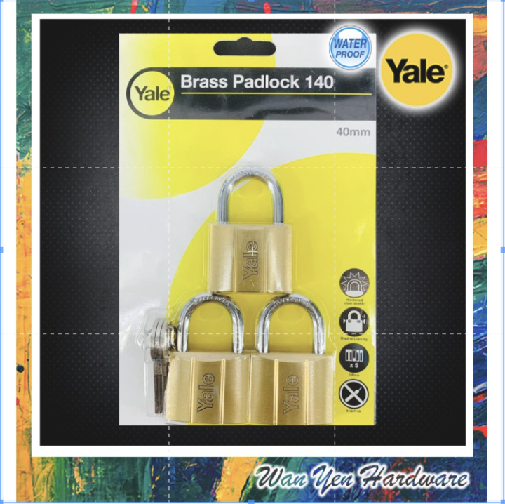 YALE BRASS PADLOCK V140.40KA3(40MM) | Lazada