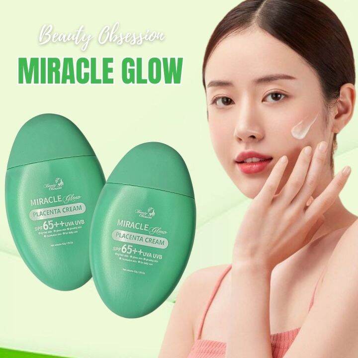BEAUTY OBSESSION MIRACLE GLOW PLACENTA CREAM 50G Face & Body Collagen ...