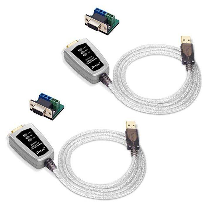 3X DTech USB to RS422 RS485 Serial Port Adapter Cable with FTDI Chipset 5 Position Terminal ...