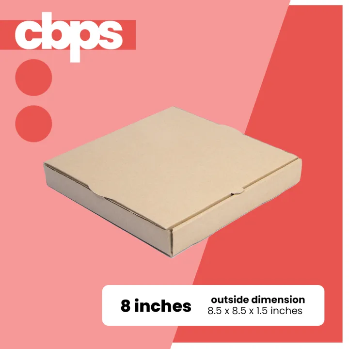Corrugated Pizza Box - Plain Pizza Box | 8 inches | 1 bundle (50pcs ...