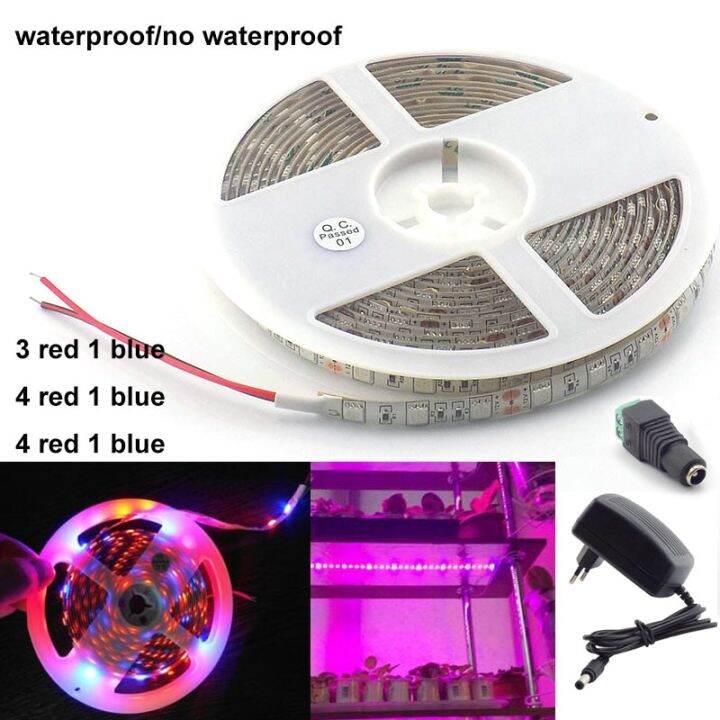 Led Strip Grow Lights 5M 12V 2A/3A Waterproof Growing Plant Lamp SMD ...