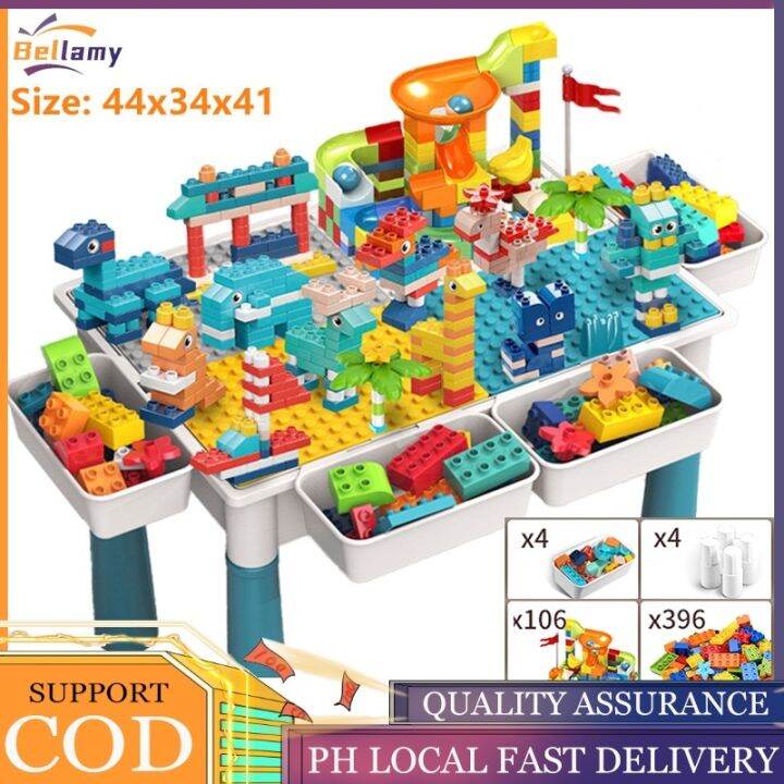 lego Big Building Blocks Table and Chair Set with Blocks Table Build ...