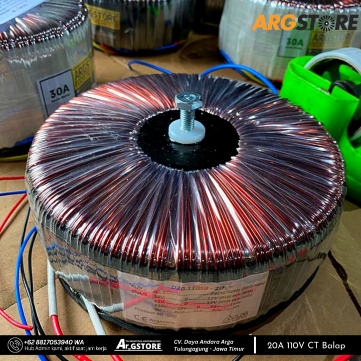 Trafo toroid donat 20A 110V CT (murni) Spek Balap | Lazada Indonesia