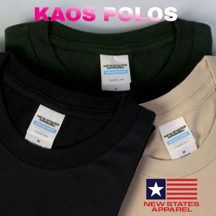 kaos polos NEW STATE APPAREL PREMIUM | Lazada Indonesia