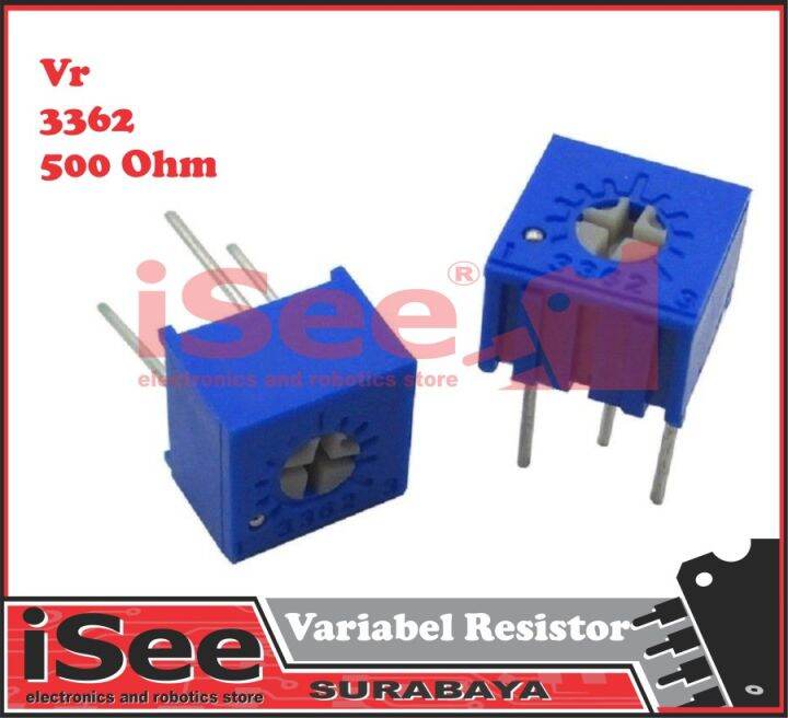 Variabel Resistor 501 500 Ohm 3362P 500ohm VR Trimpot 3362 p Trimer ...