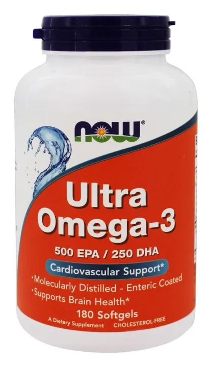 NOW FOODS Ultra Omega-3 500 EPA / 250 DHA 180 Softgels | Lazada.co.th