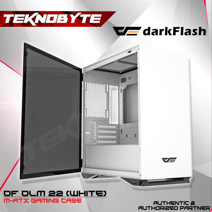 DarkFlash DLM 22 White M-ATX Door Opening of Tempered Glass | Lazada PH