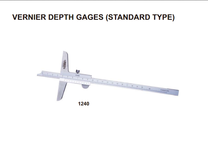 เวอร์เนียวัดความลึกแบบมารตฐาน (Vernier Depth Gages ( STANDARD TYPE ...