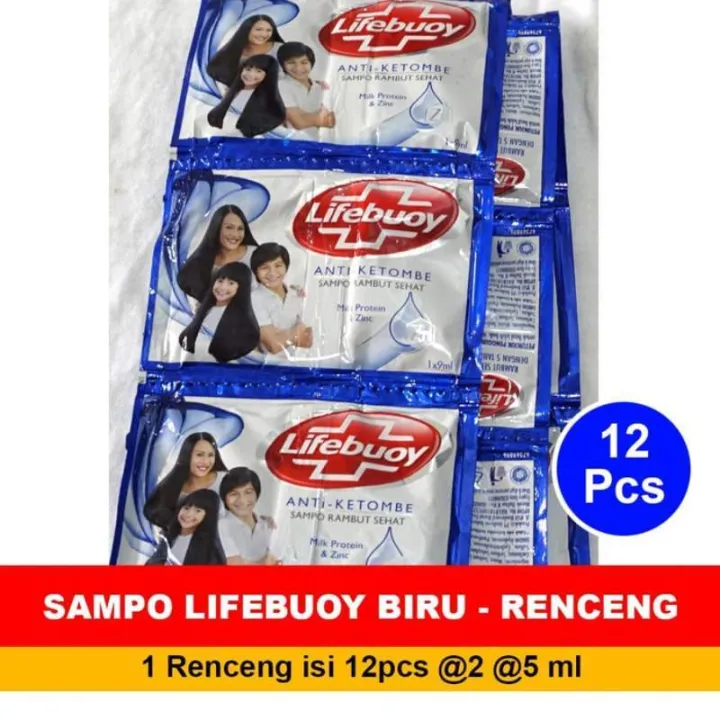 Shampoo LIFEBUOY BIRU ANTI KETOMBE 1 Renceng 2x12 Sachet | Lazada Indonesia
