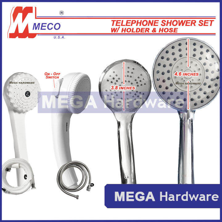 MECO High Quality PVC / Stainless Telephone Shower Set (Hose, Head ...