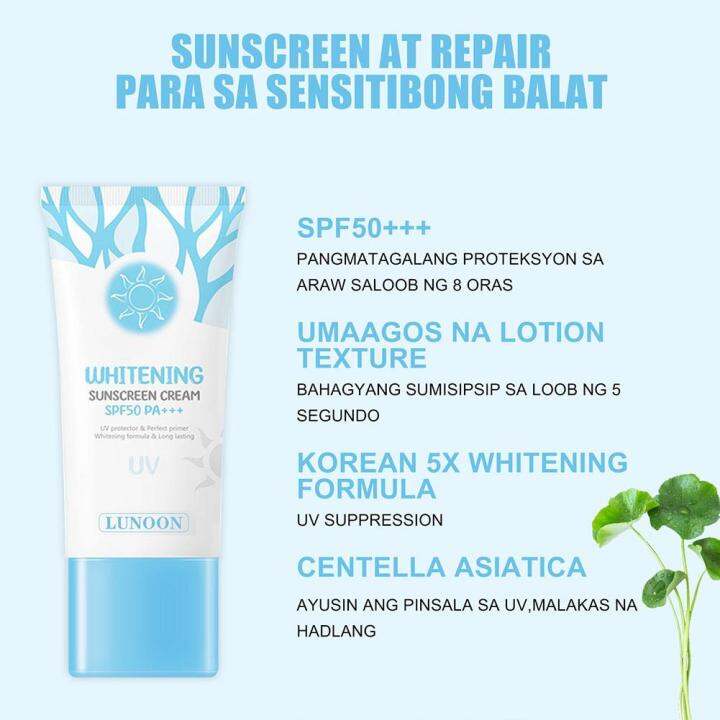 LUNOON Sunscreen Niacinamide Whitening Sunscreen Spf50 Cream 50ml Uv ...