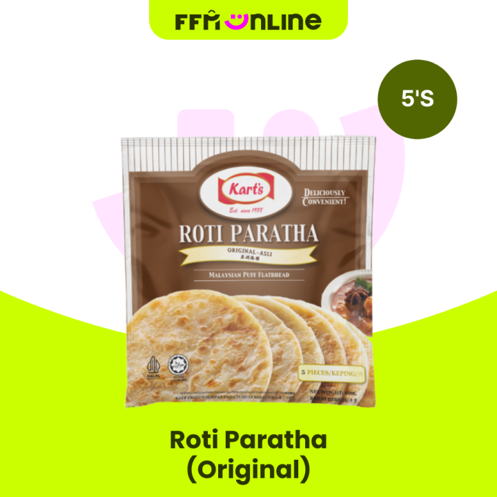 [Klang Valley Only] Kart's Roti Paratha Original 5's | Lazada