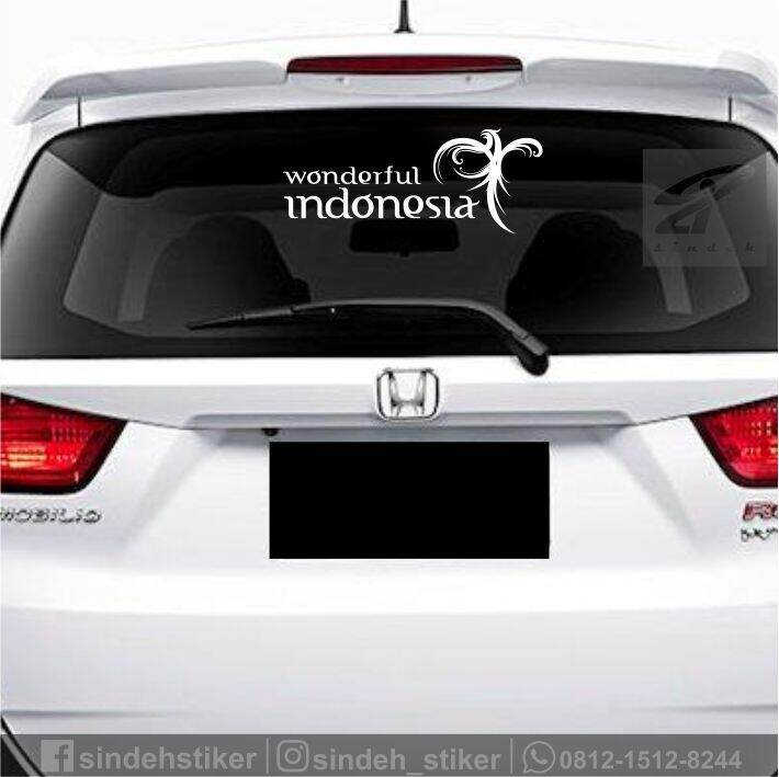 cutting sticker mobil wonderful indonesia pesona indonesia stiker kaca ...