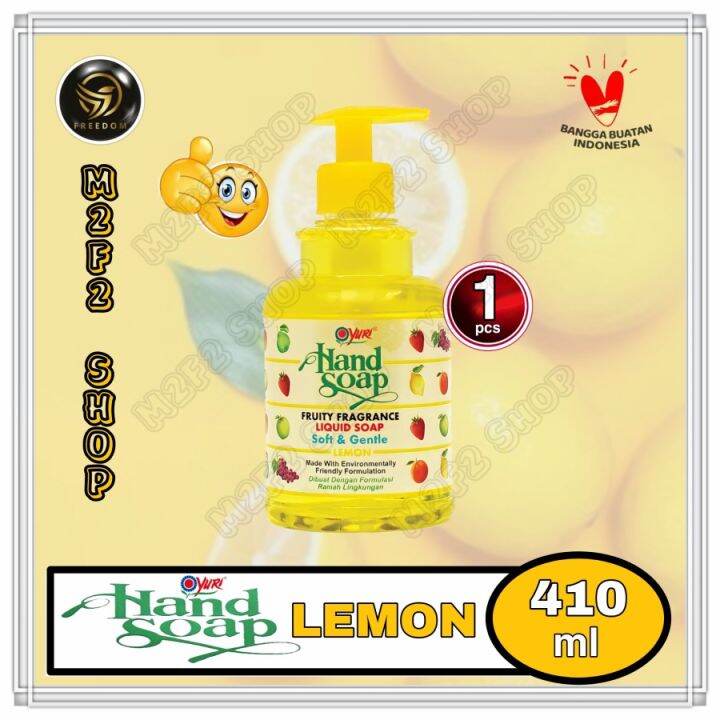 Yuri Hand Soap Aroma Lemon Botol Pump - 410 ml (Kemasan Satuan ...