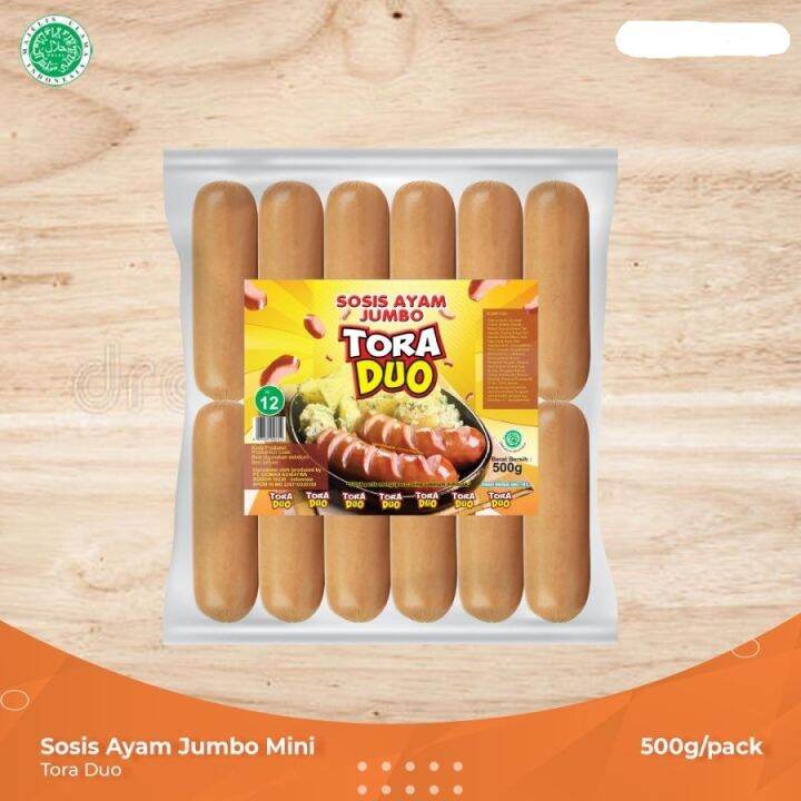 SOSIS AYAM JUMBO MINI ORIGINAL TORA DUO 500GR ISI 11PCS HALAL CHICKEN ...