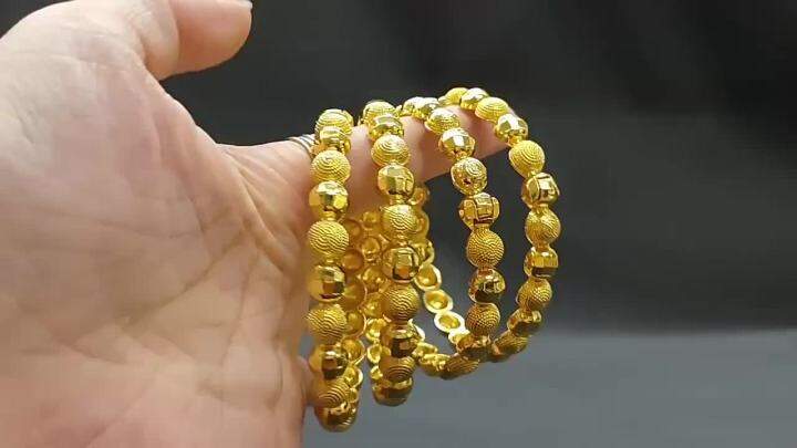 24k Alluvial Gold celet Dubai Wedding Bridal celet Flower Cutout celet ...