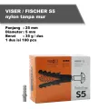 TERMURAH!! Fischer S5 Imundex Skrup Viser S 5 Sekrup Fiser Fisher Fixer S-5 Baut Skrup Mur ...
