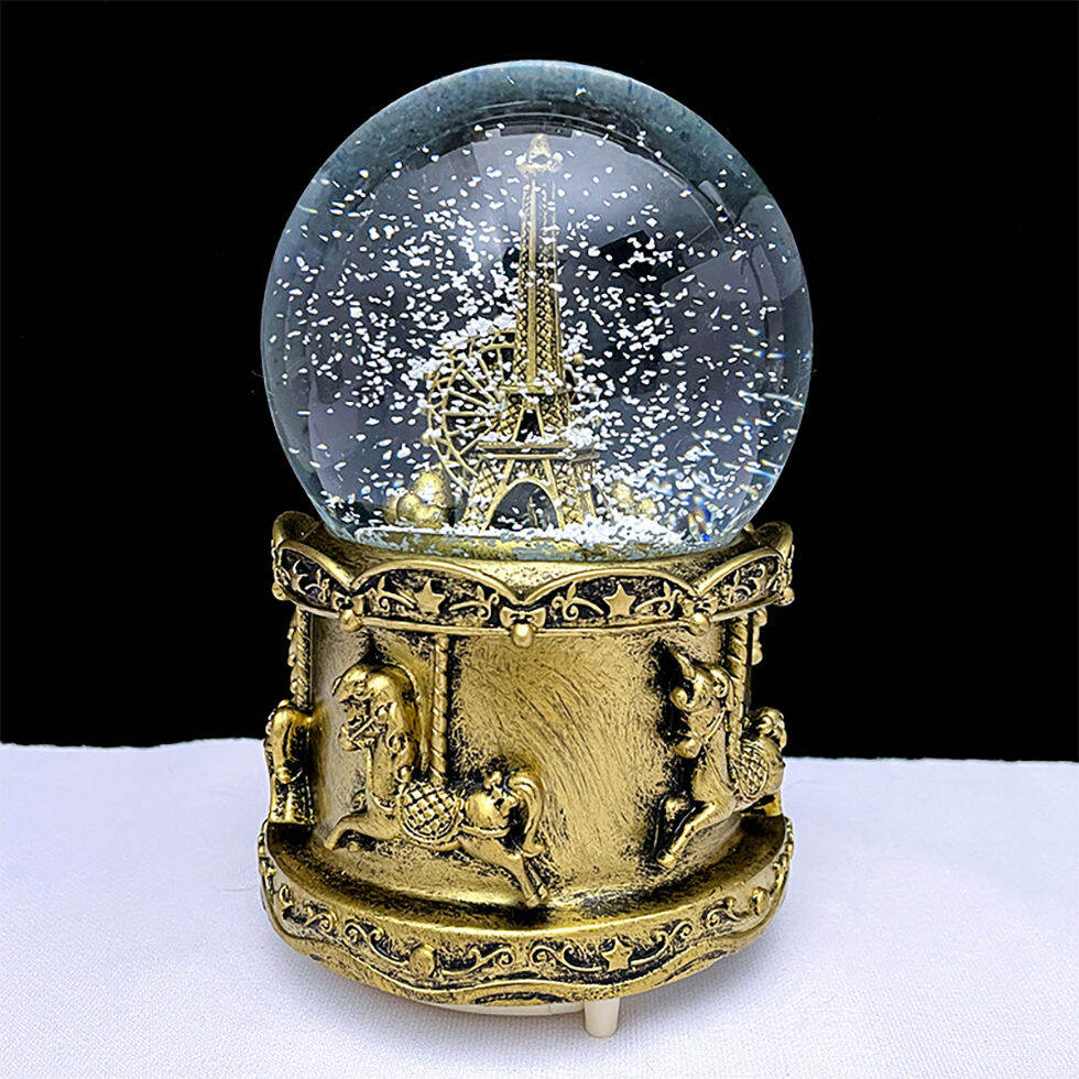 Snowball Music box กล่องดนตรีหิมะ คริสตัลบอล มีเสียงดนตรี แถมฟรี! ถ่าน ...