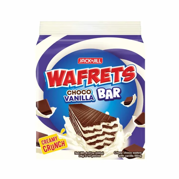 JACK 'N JILL Wafrets Brix Choco Vanilla 24g x 10 | Lazada PH